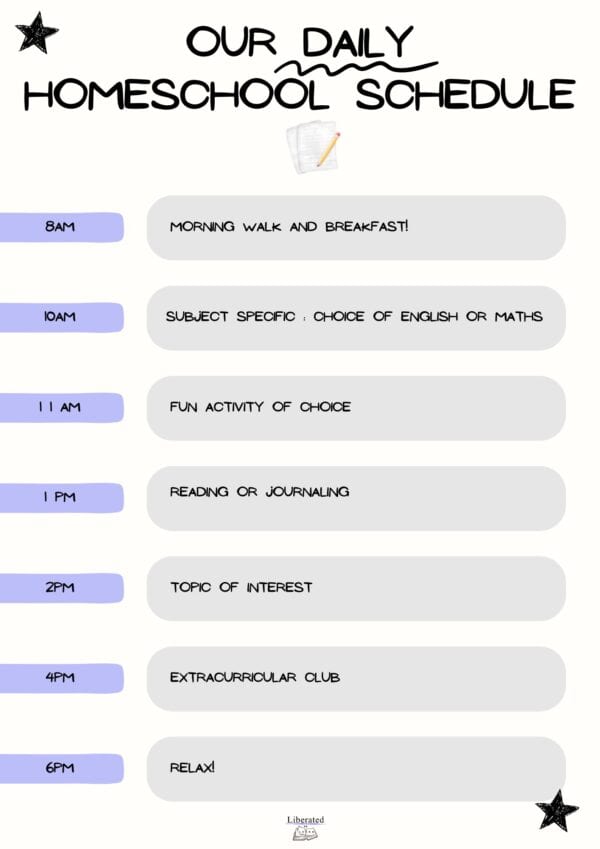 How to Create the Best Homeschool Schedule - Liberated to Learn