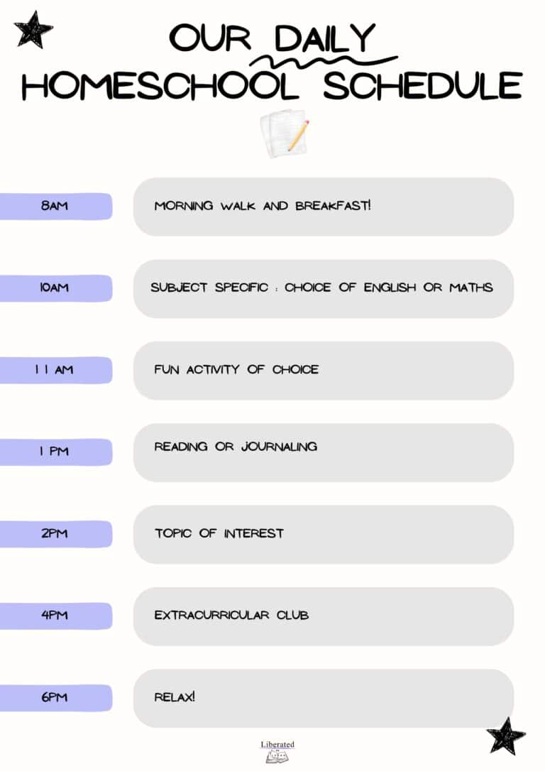 How to Create the Best Homeschool Schedule - Liberated to Learn