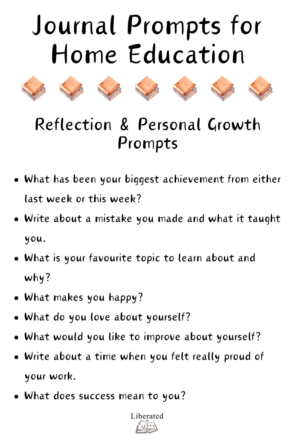 Weekly Journal Prompts for Home Education - Liberated to Learn
